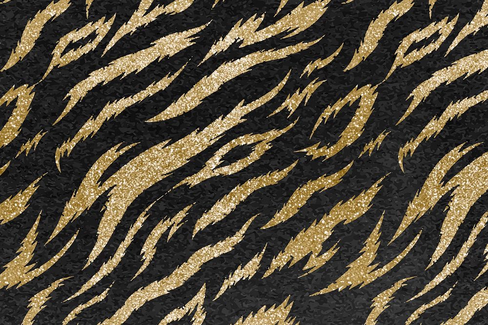 Tiger pattern gold background, exotic | Premium Vector - rawpixel