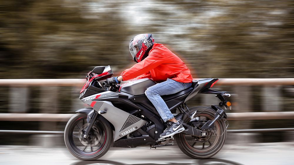 Person riding R15 Yamaha motorcycle, | Free Photo - rawpixel