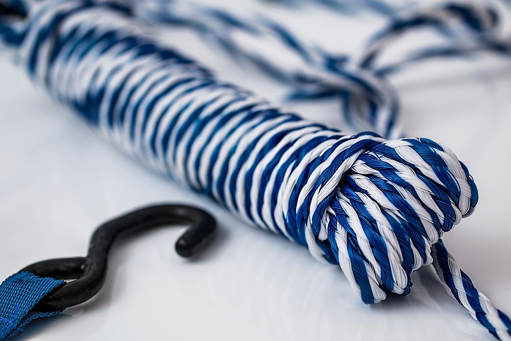 Blue and white rope hooks, | Free Photo - rawpixel