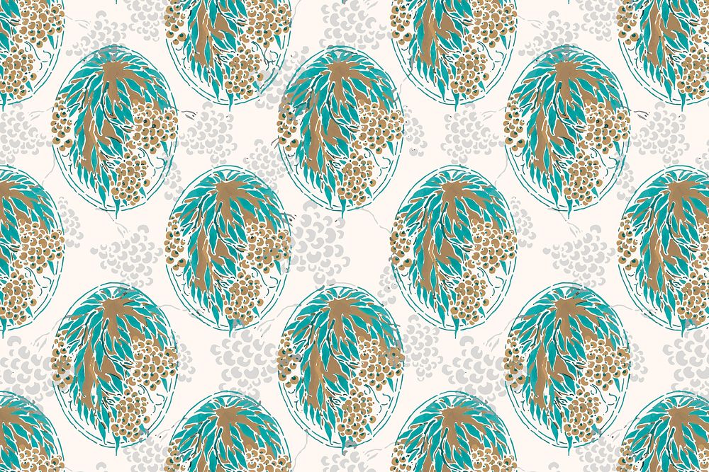 Art Deco botanical pattern, aesthetic | Premium Vector Illustration ...