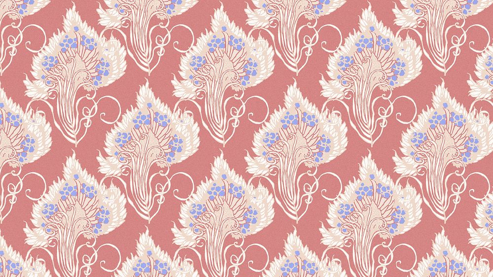 Aesthetic pastel botanical pattern, seamless | Premium Photo ...