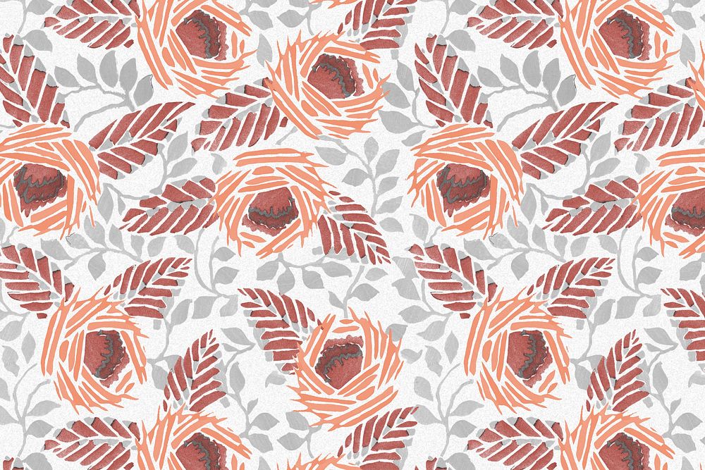 Aesthetic flower pattern background, Art | Premium Photo Illustration ...