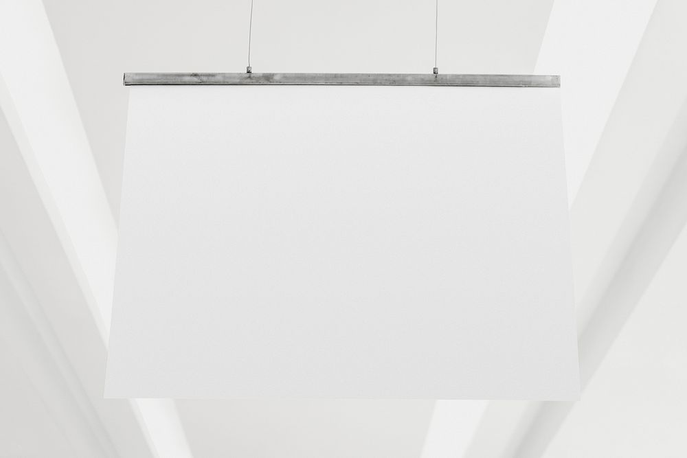 Blank sign hanging ceiling | Free Photo - rawpixel