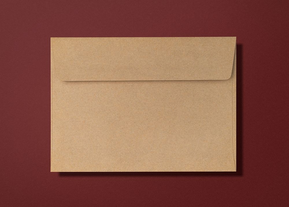 Brown envelope, flat lay design | Free Photo - rawpixel