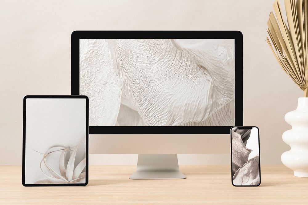 Aesthetic workspace, digital devices aesthetic | Premium Photo - rawpixel