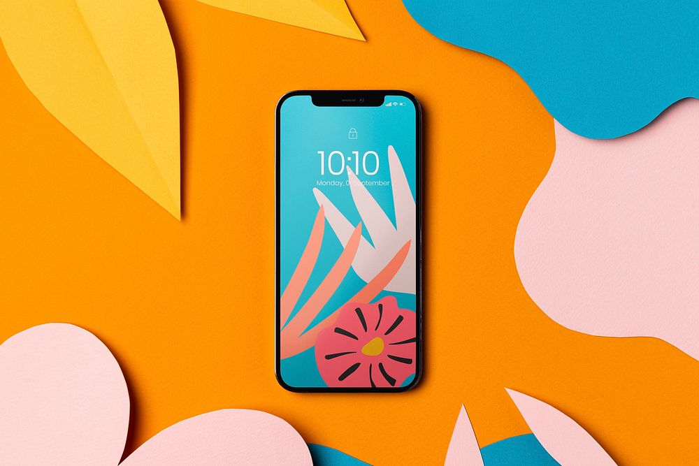 Floral mobile screen, digital device | Free Photo - rawpixel