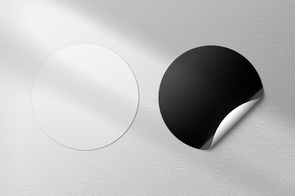 Circle badge sticker, white stationery | Free Photo - rawpixel