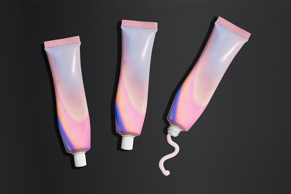 Gradient cosmetic tubes with design | Free Photo - rawpixel