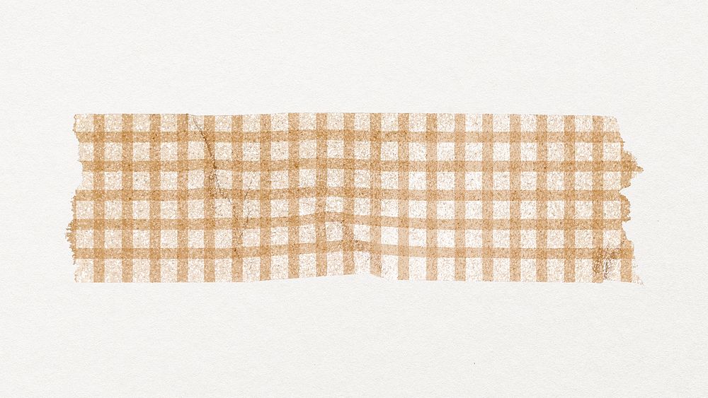 Plaid washi tape clipart, brown | Premium PSD - rawpixel