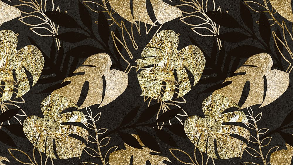 Aesthetic leaf pattern computer wallpaper, | Free Photo - rawpixel