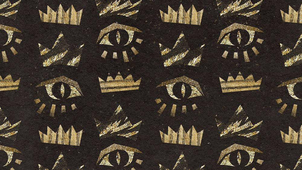 Gold abstract computer wallpaper, eye | Free Photo - rawpixel