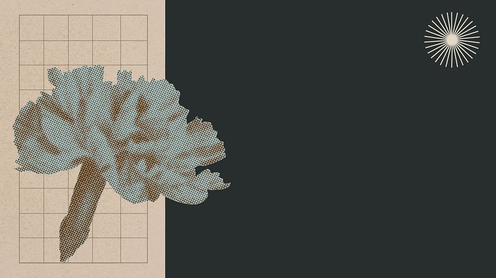 Retro modern flower HD wallpaper, | Free Photo - rawpixel