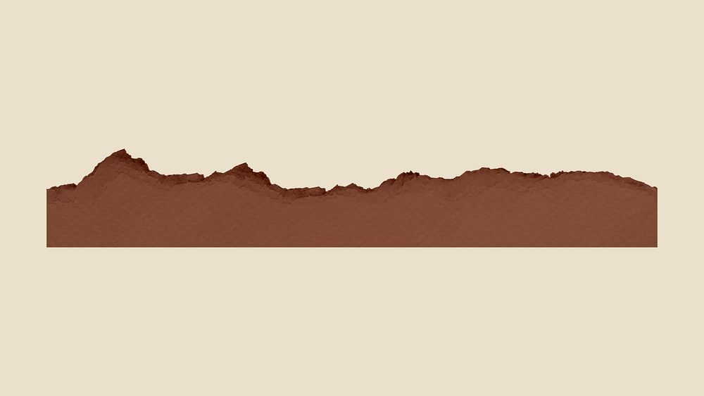 Torn paper border clipart, brown | PSD - rawpixel