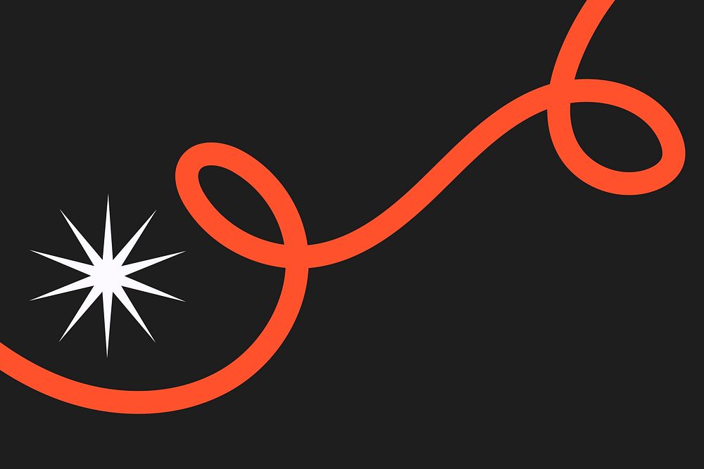 Black background, red squiggle & | Premium Vector - rawpixel