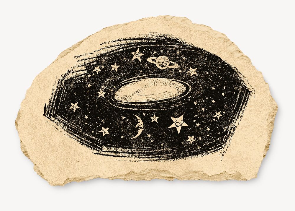 Aesthetic galaxy, ripped paper collage | Free Photo Illustration - rawpixel