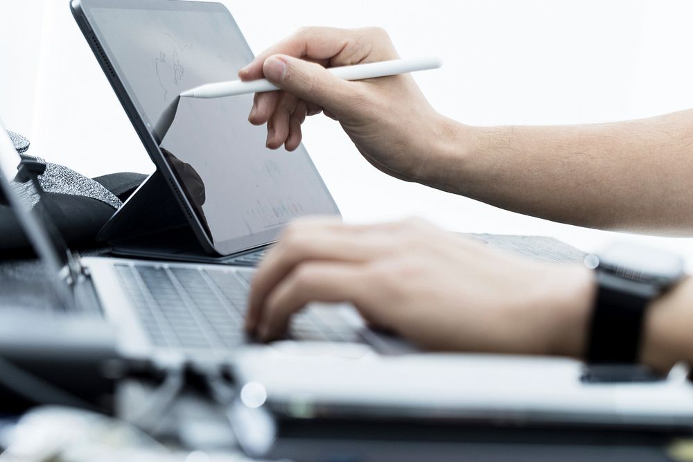 Free hands using laptop and | Free Photo - rawpixel