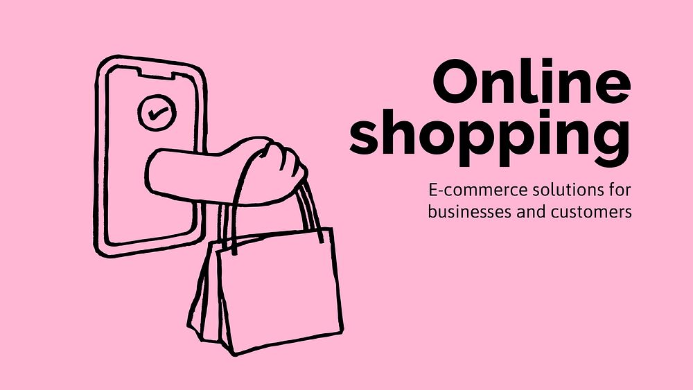 Online shopping PowerPoint template, cute | Premium PSD Template - rawpixel