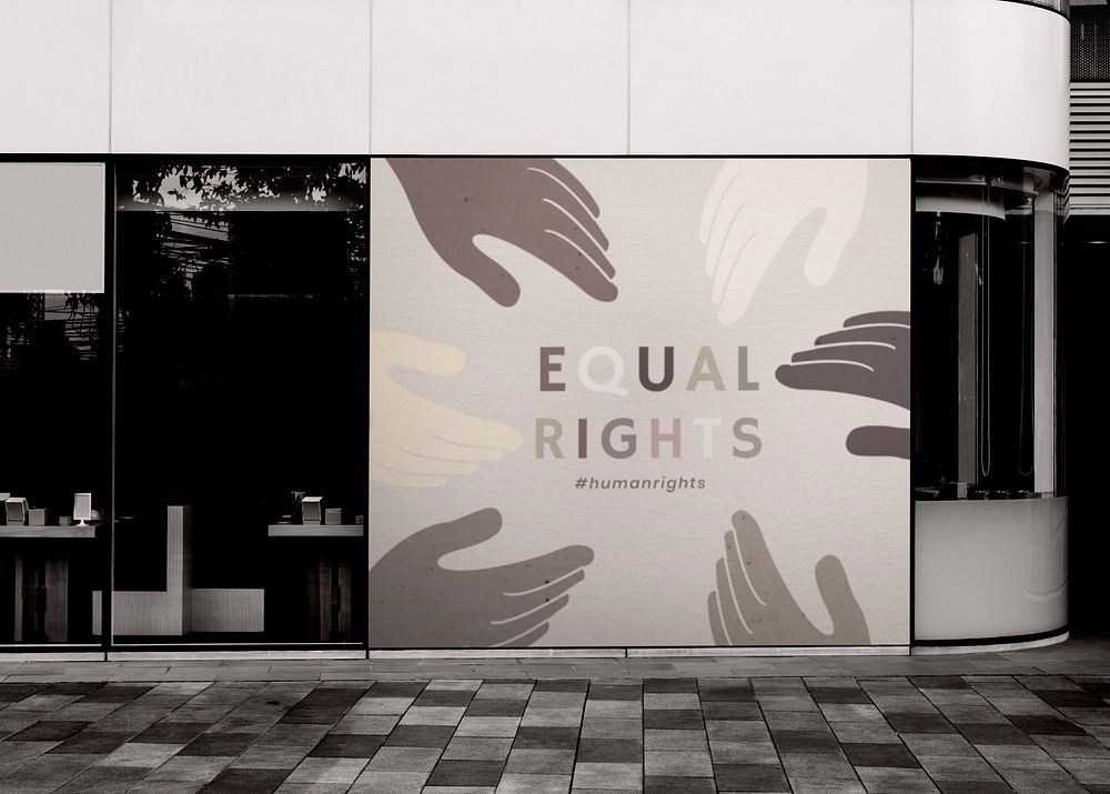 'Equal Rights' psd on billboard | Premium PSD Mockup - rawpixel