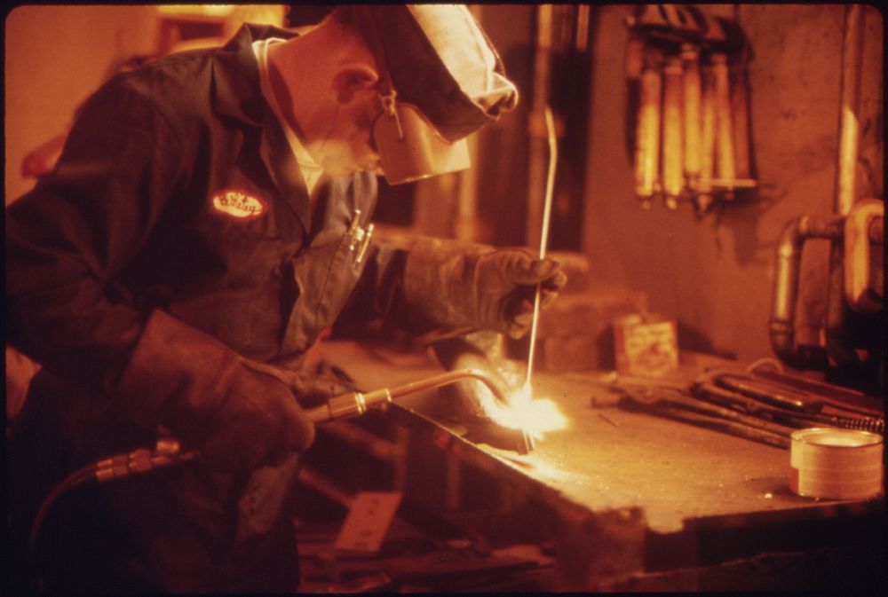 Wallace "Whitey" Wolf at Work | Free Photo - rawpixel