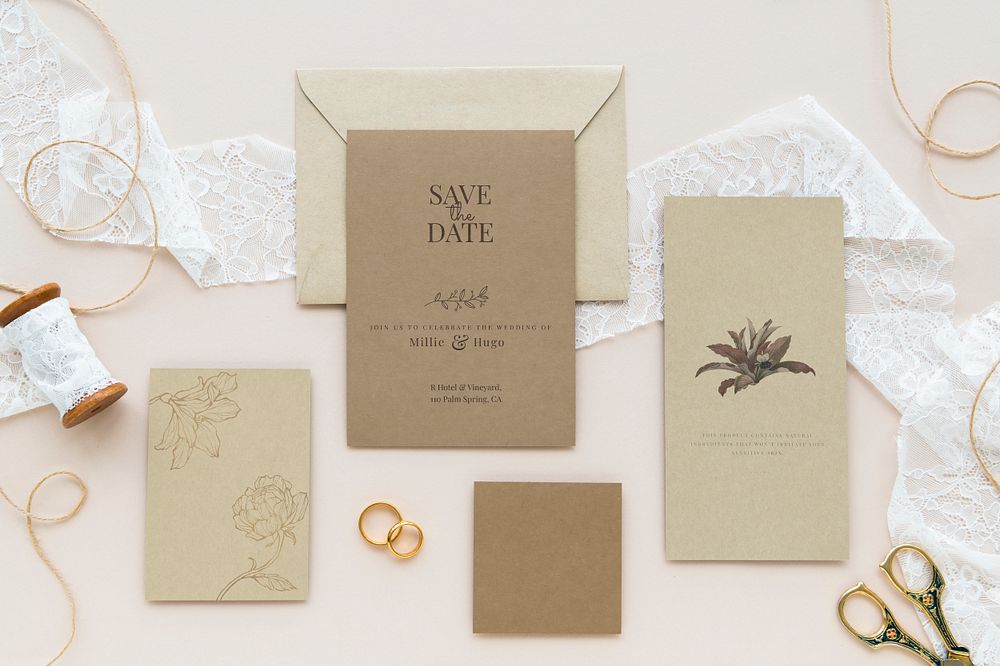 Brown card template mockup set | Premium PSD Mockup - rawpixel