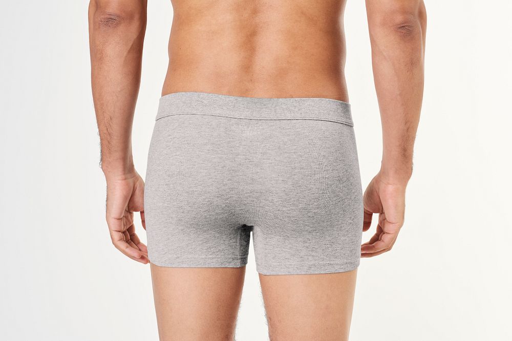 Men's gray boxers psd mockup | Free PSD Mockup - rawpixel