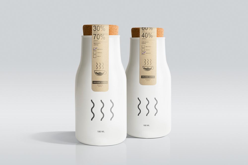 Coffee bottle label mockup psd | Free PSD Mockup - rawpixel