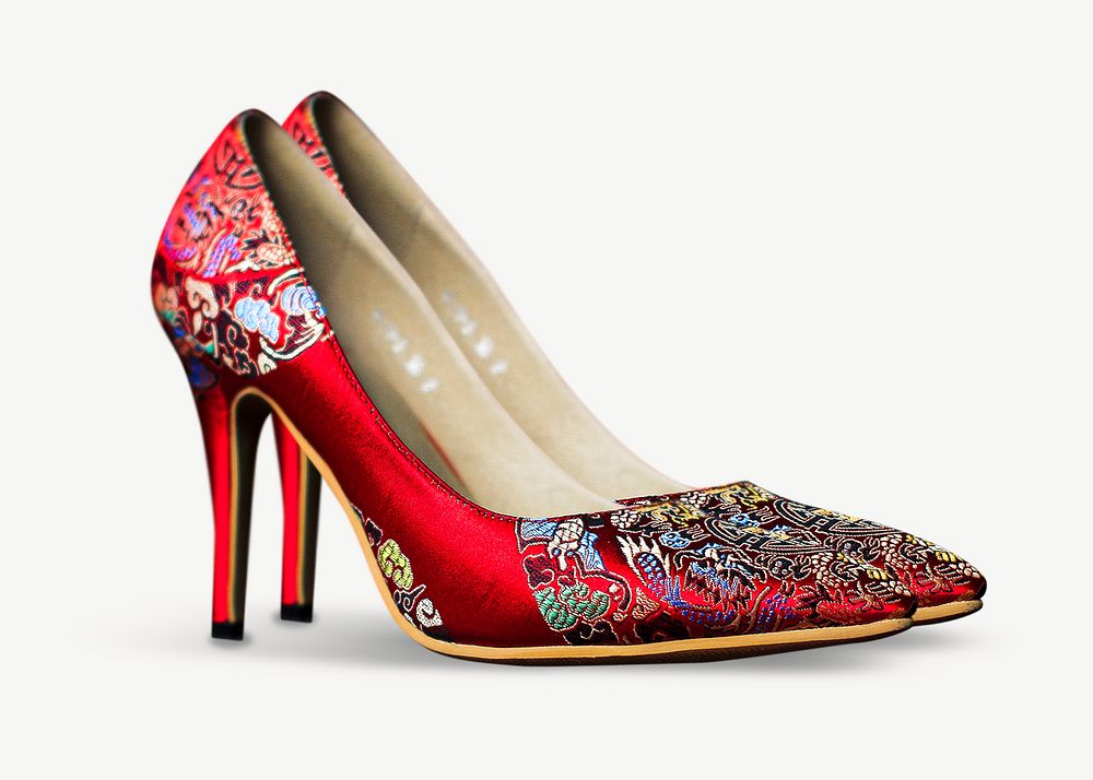 Red heels collage element psd | Premium PSD - rawpixel