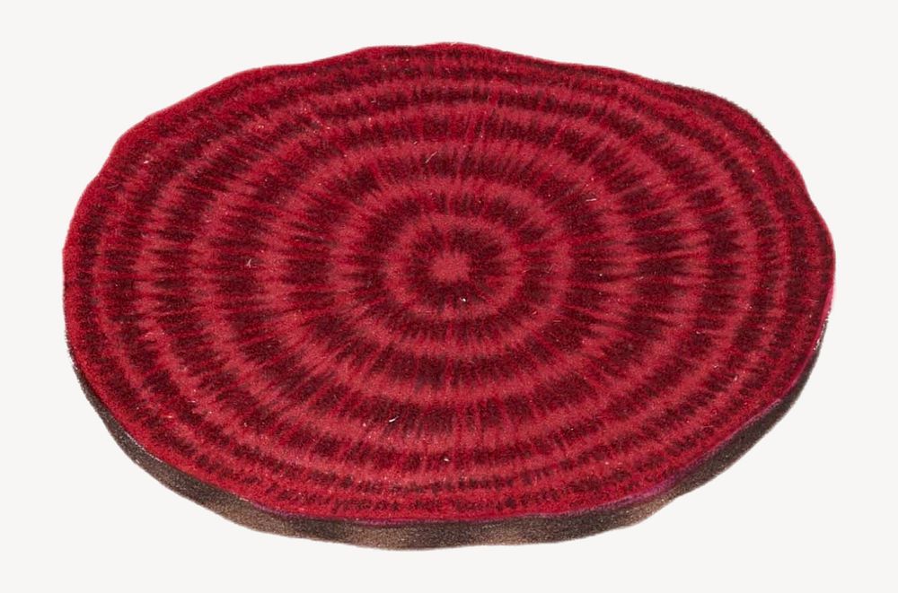 Red circular tree ring rug | Free PSD - rawpixel