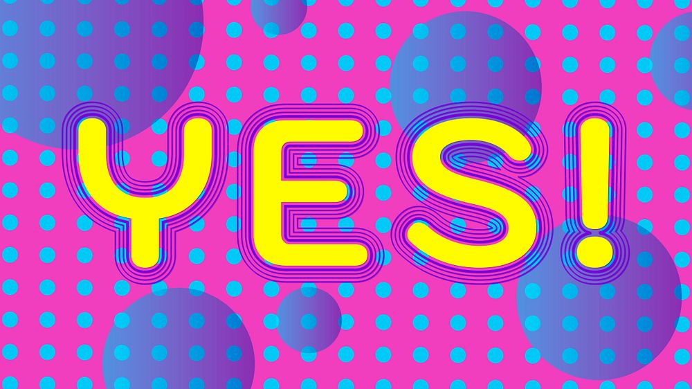 Retro yes ripple text effect | Free Photo - rawpixel