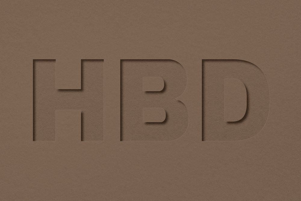 HBD word bold font typography | Free Photo - rawpixel