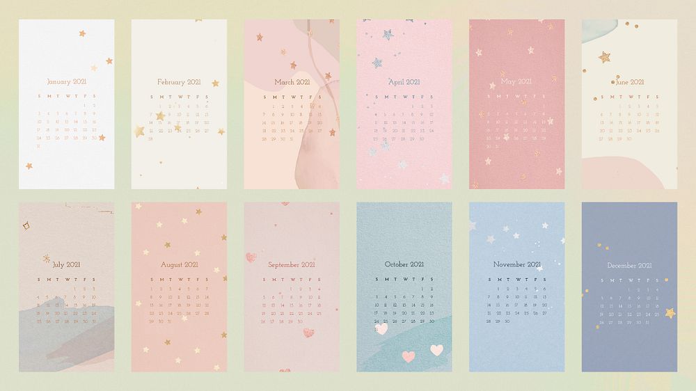 Calendar 2021 editable template psd | Premium PSD - rawpixel