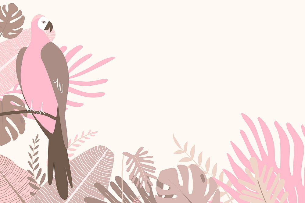 Pink botanical background tropical leaves | Premium Photo - rawpixel