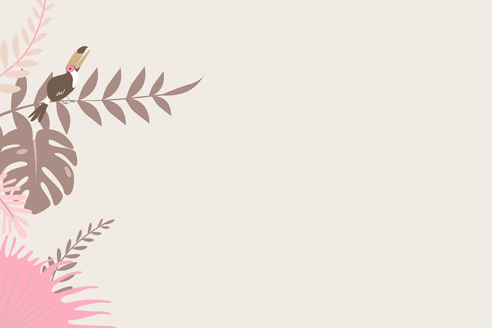 Pink botanical border frame, aesthetic | Premium PSD - rawpixel