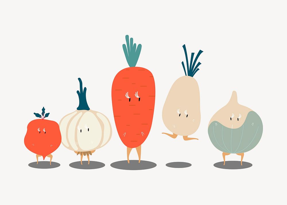 Healthy ingredients sticker, vegetables illustration | Premium Vector ...