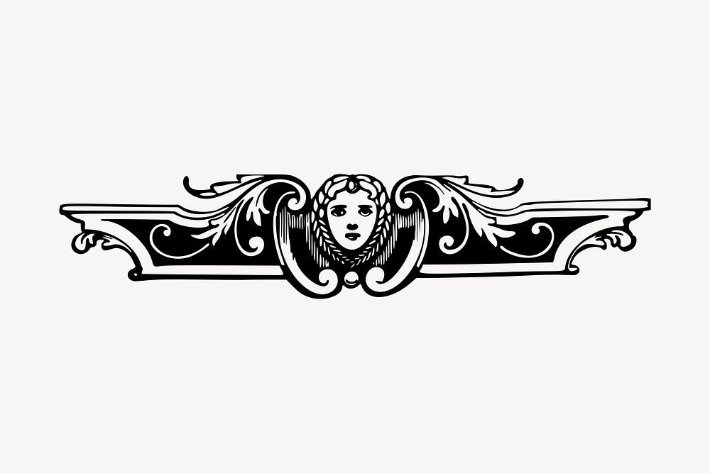 Angel decorative divider drawing, vintage | Free Vector - rawpixel