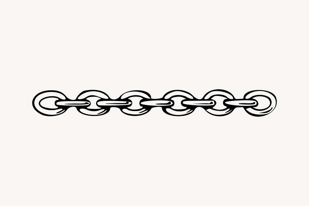 Chain clipart, vintage object illustration | Free Vector - rawpixel