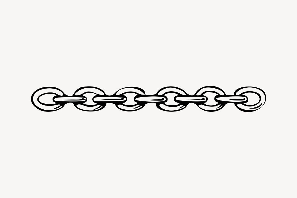 Chain drawing, vintage object illustration | Free PSD - rawpixel