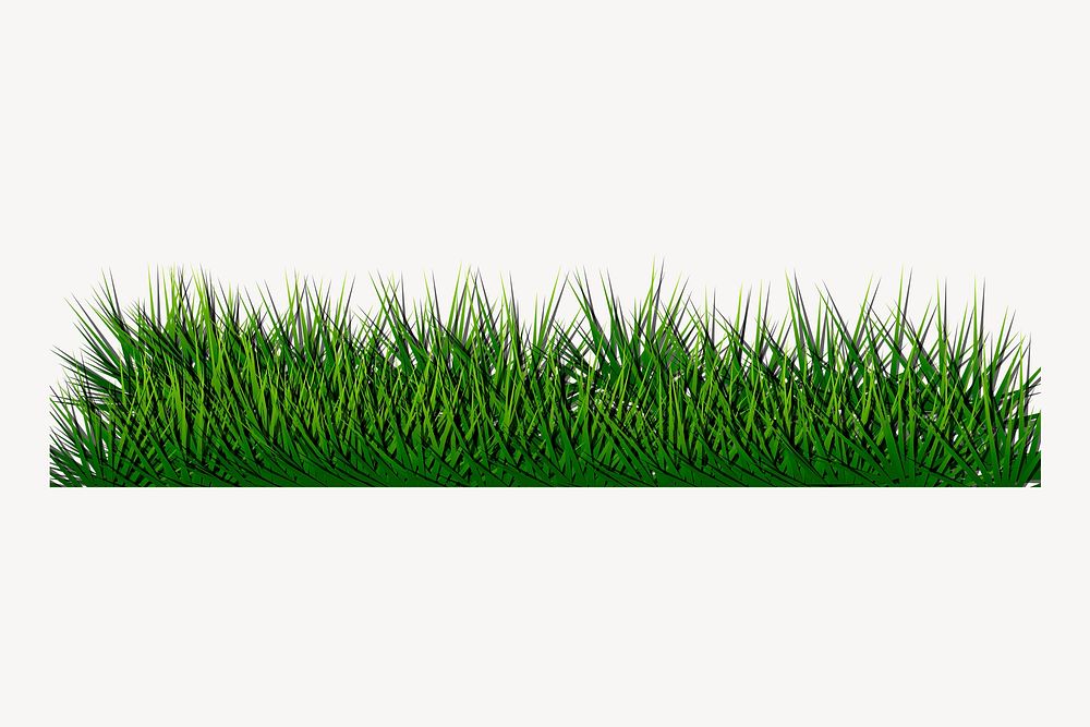 Grass bush border sticker, nature | Free PSD - rawpixel