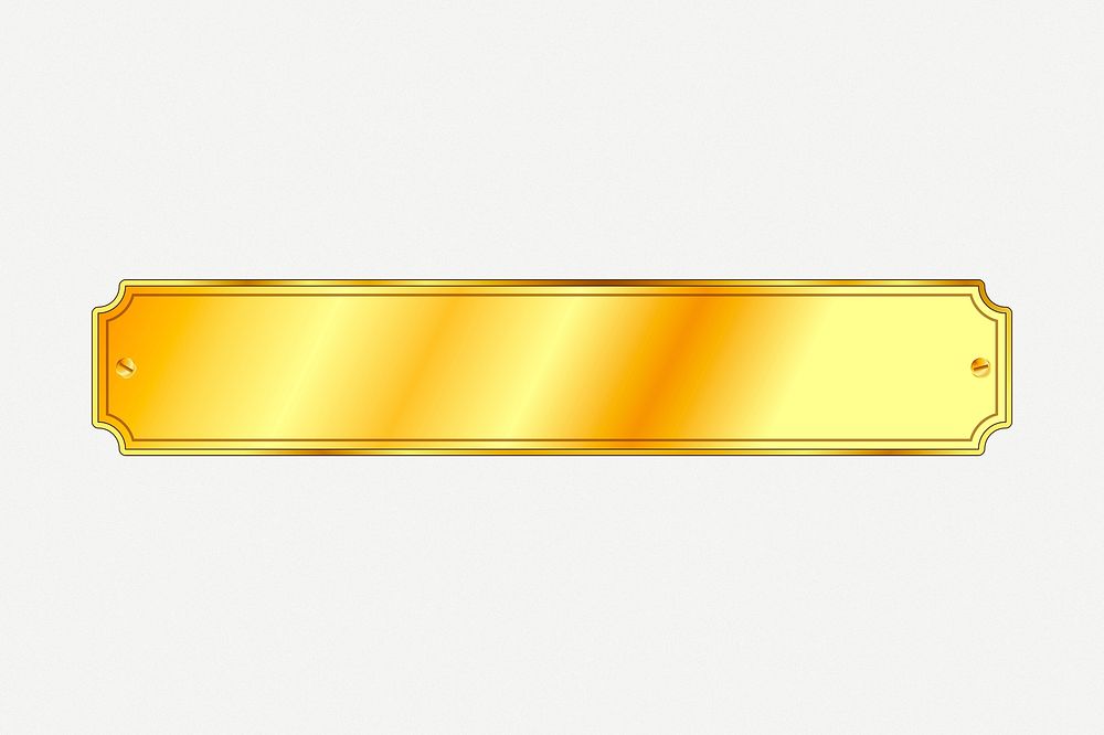 Gold plaque sign clipart, collage | Free PSD - rawpixel