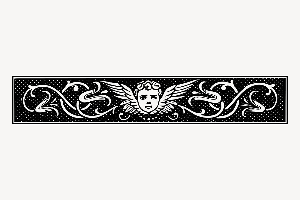 Cherub ornament divider, vintage decorative | Free Vector - rawpixel