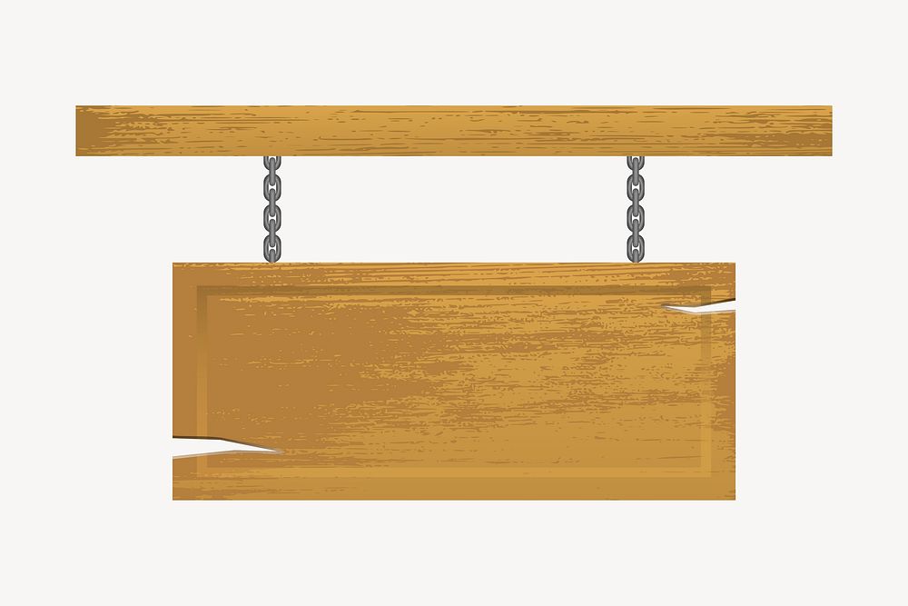 Hanging wooden sign clipart, illustration | Free Vector - rawpixel