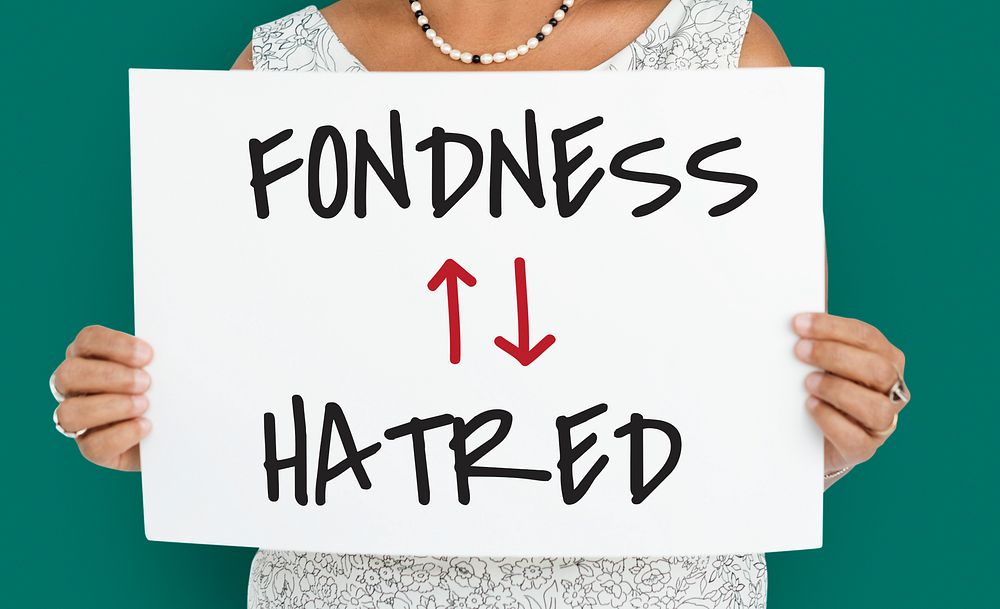 Antonyms Fondness Hatred Arrow Graphics | Free Photo - rawpixel
