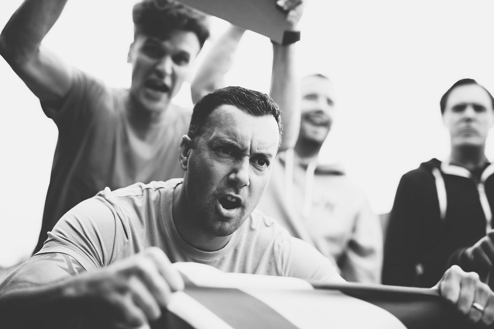 Group angry men showing UK | Premium Photo - rawpixel