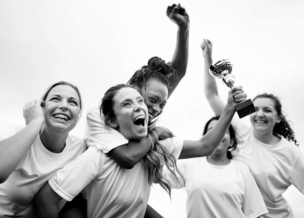Cheerful football players celebrating their | Premium Photo - rawpixel