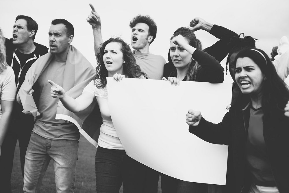 Group of angry activists is | Premium Photo - rawpixel
