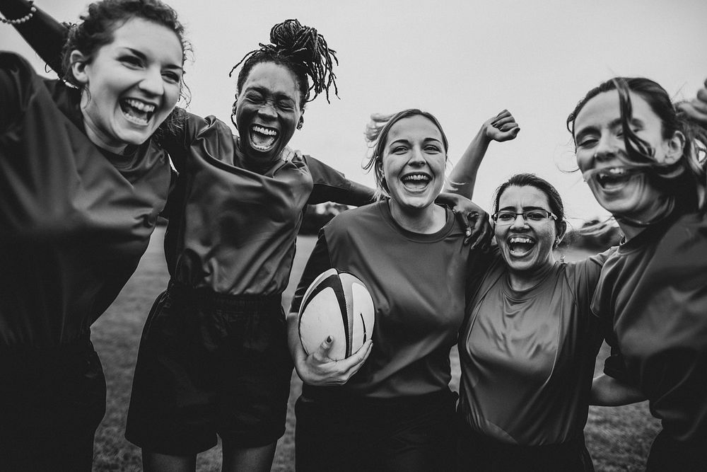 Cheerful rugby players celebrating their | Premium Photo - rawpixel