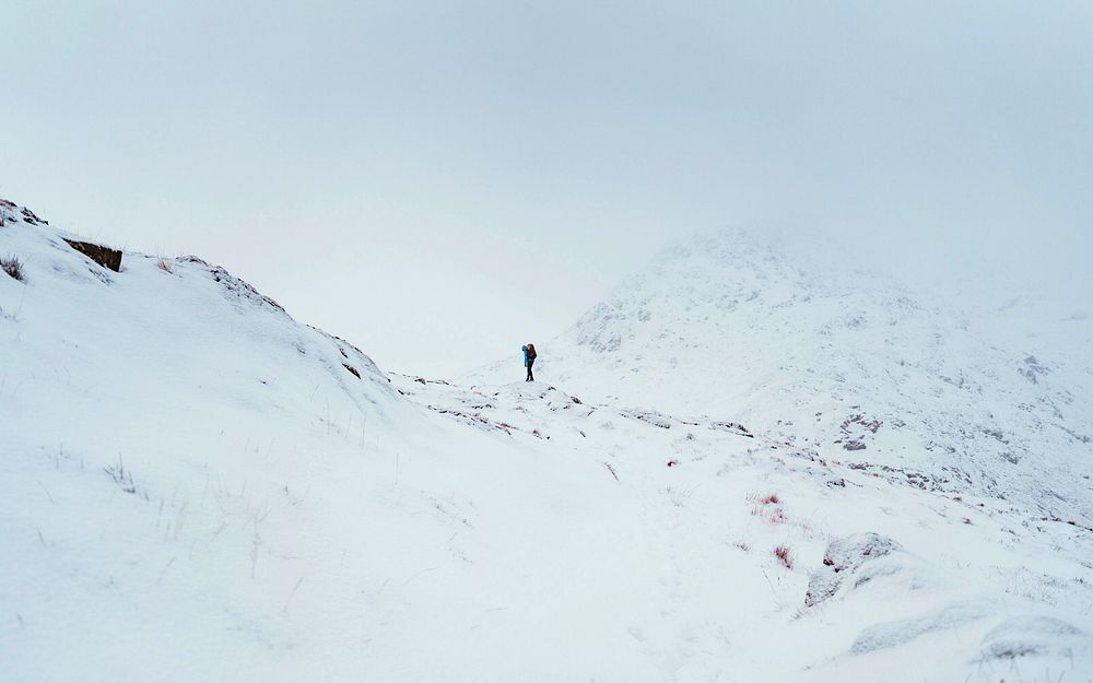 Mountaineer climbing Forcan Ridge Glen | Premium Photo - rawpixel