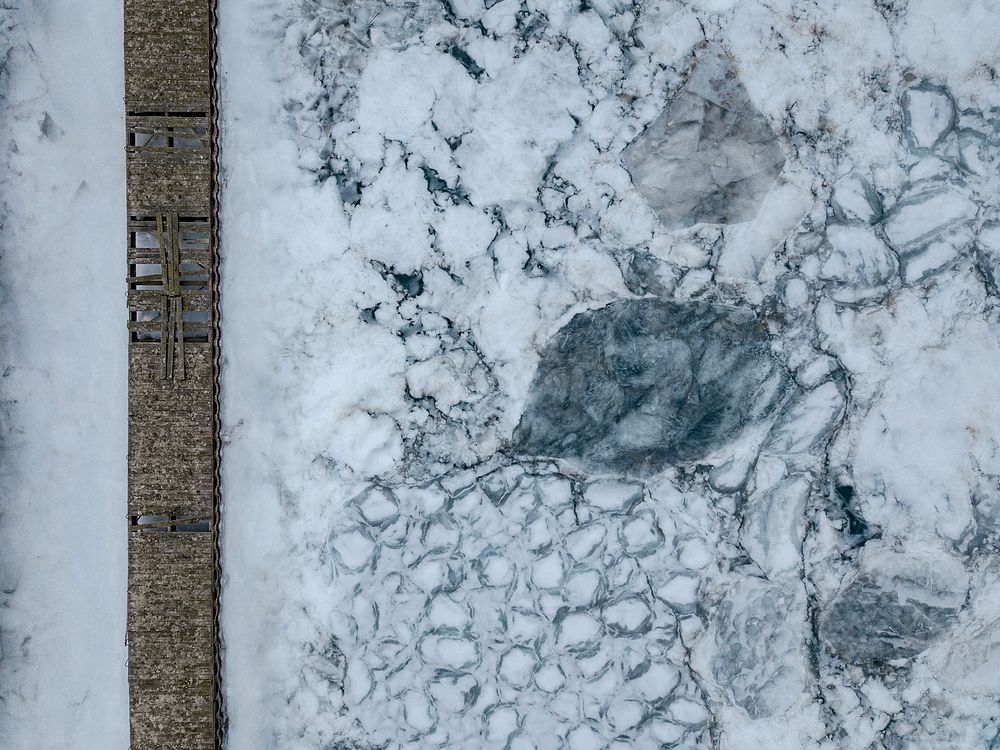 Drone shot of a frozen | Free Photo - rawpixel
