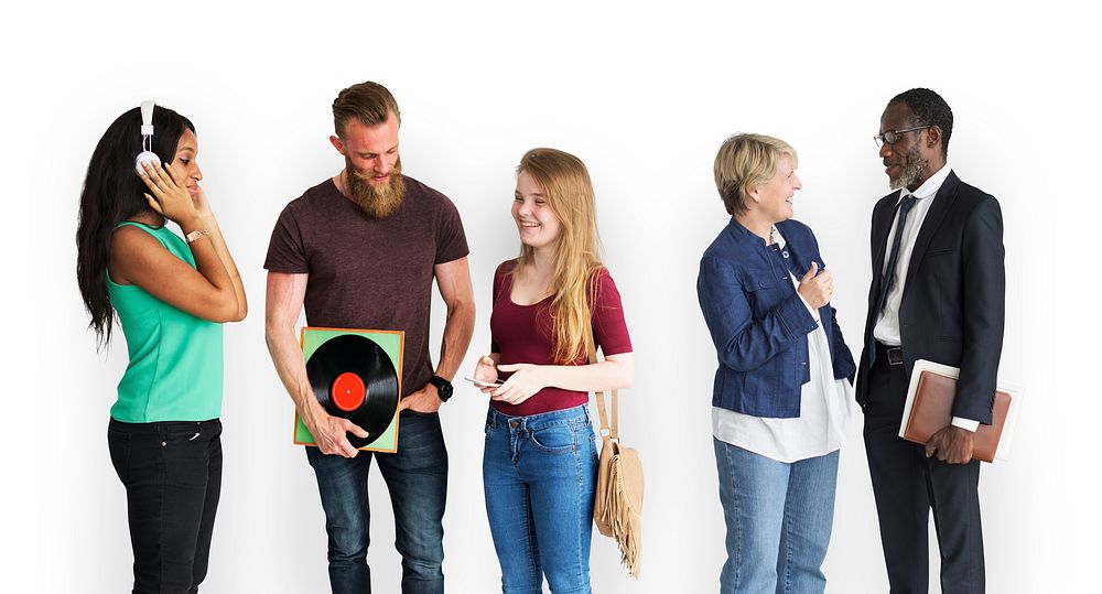 group diverse people talking each | Premium PSD - rawpixel