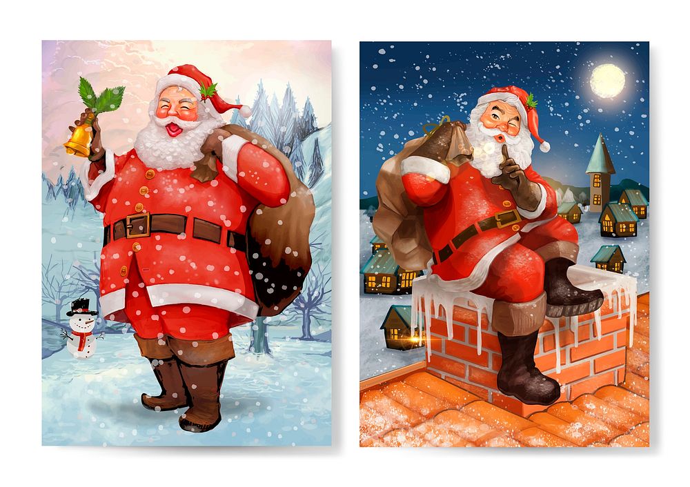 Hand drawn Santa Claus Christmas | Free Vector - rawpixel